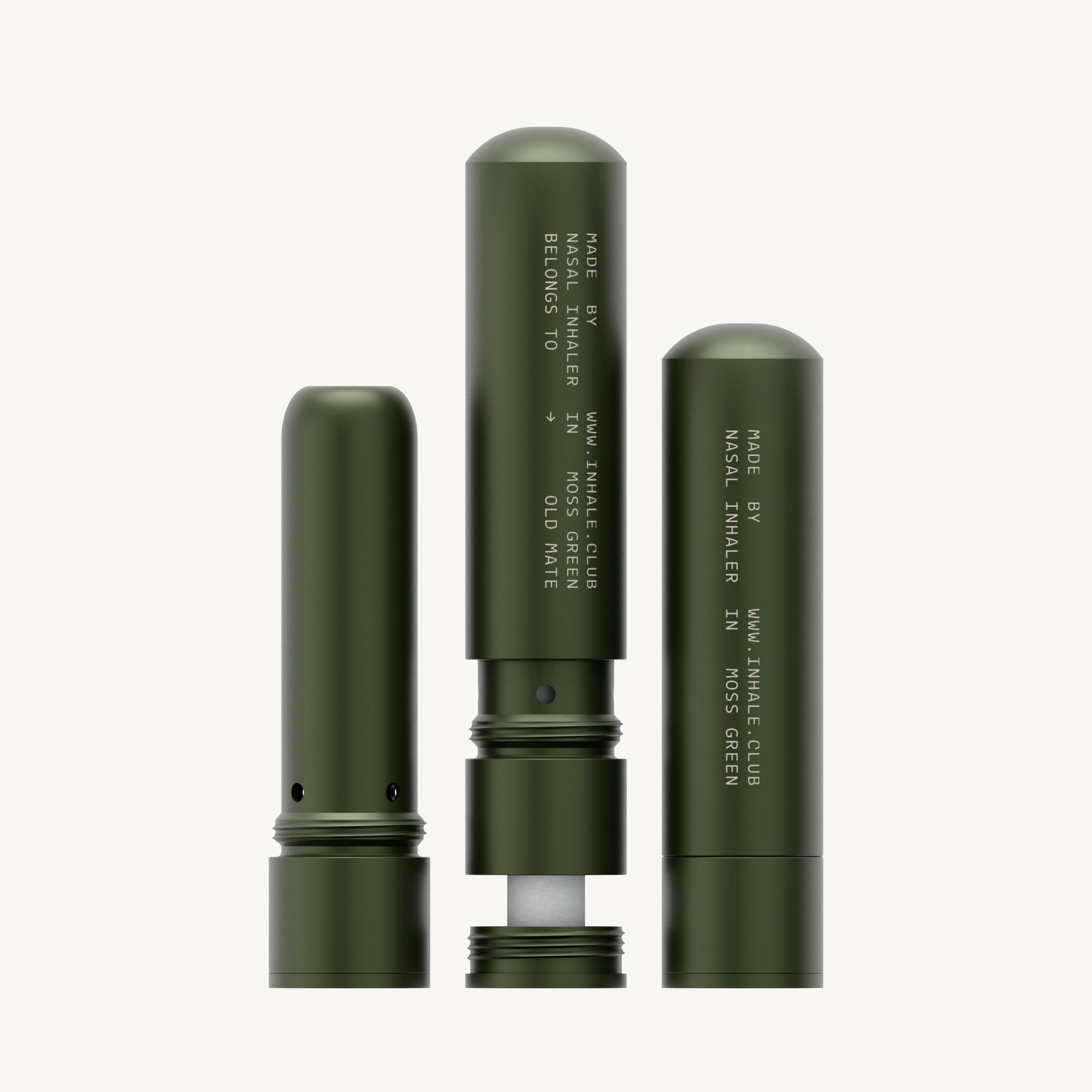Moss Green Refillable Aluminium Nasal Inhaler | INHALE CLUB® – Inhale Club